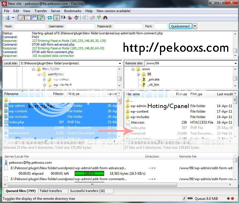 Cara Update WP dengan FileZilla | pekooxs blog