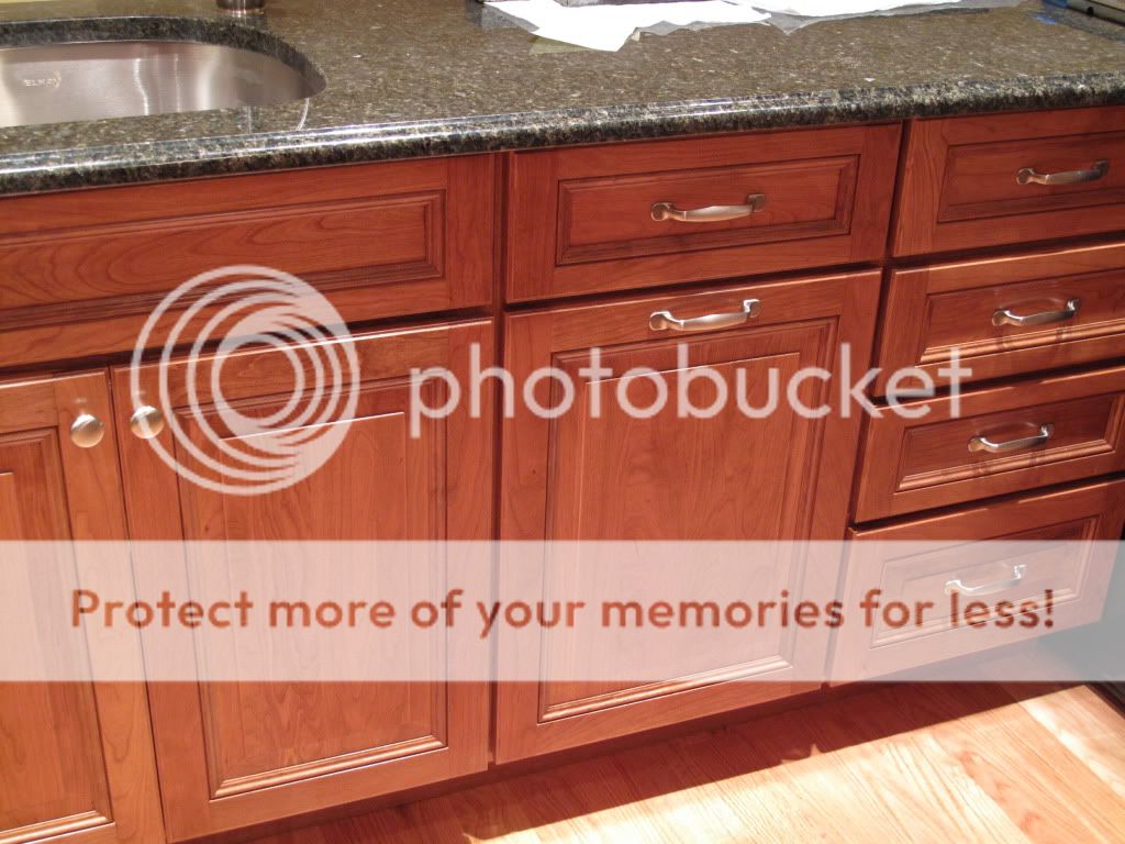 Very pleased with my medallion cherry pecan cabinets....